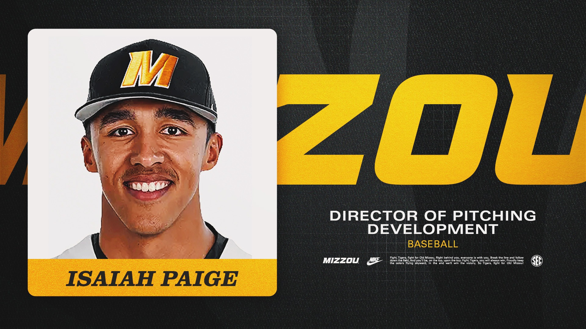 Baseball Announces Addition of Isaiah Paige as Director of Pitching ...